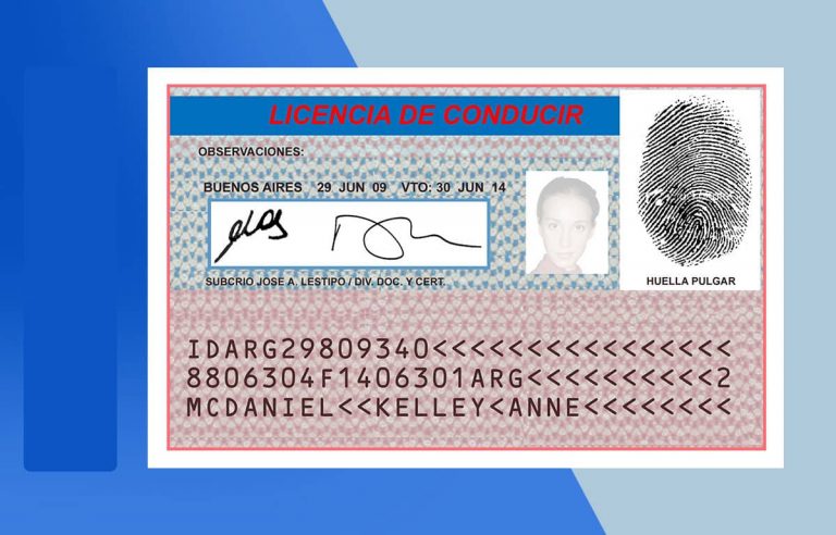 Argentina Drivers License PSD Template – Download Photoshop File