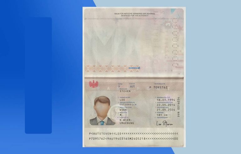 Austria Passport PSD Template – Download Photoshop File