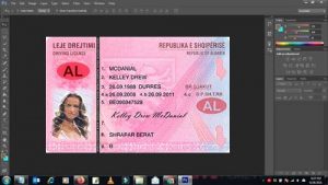 Albania Drivers License PSD Template – Download Photoshop File