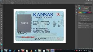 Kansas Drivers License PSD Template – Download Photoshop File