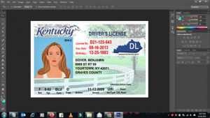 Kentucky Drivers License PSD Template – Download Photoshop File