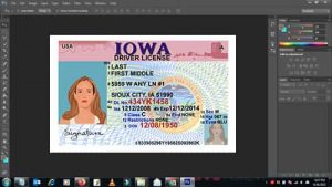 Iowa Drivers License PSD Template – Download Photoshop File