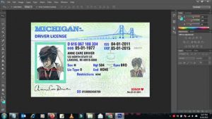 Michigan Drivers License PSD Template – Download Photoshop File