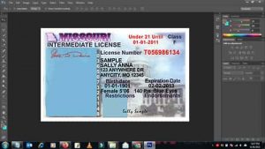 Missouri Drivers License PSD Template – Download Photoshop File