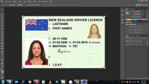 New Zealand Drivers License PSD Template – Download Photoshop File