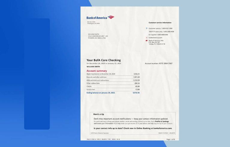 USA Citibank Bank Statement PSD Template – Download Photoshop File