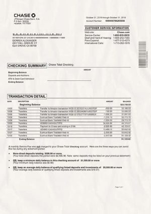 Chase Bank Statement PSD Template – Download Photoshop File