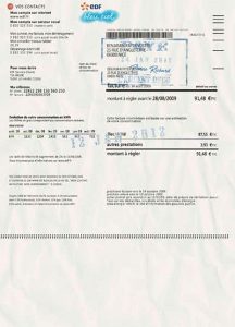 France Utility Bill PSD Template (EDF) – Proof of address