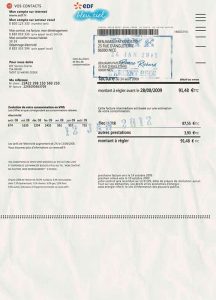 France Utility Bill PSD Template (EDF) – Proof of address