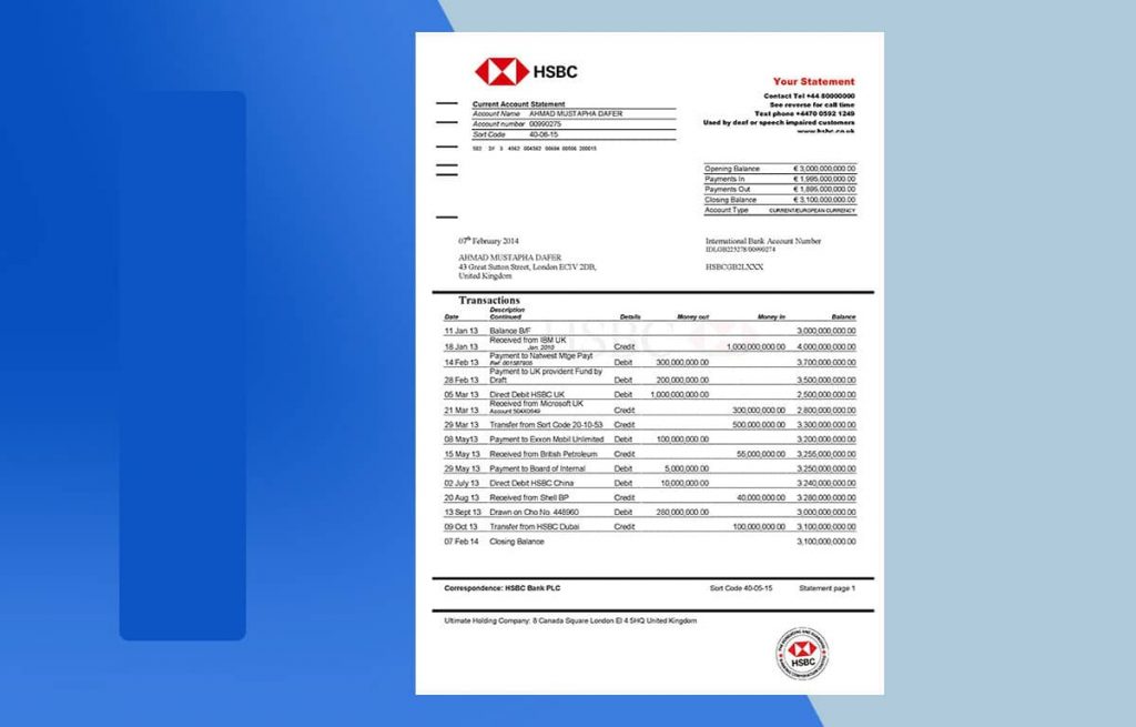 Bank Statement Template - Fully Editable PSD Templates