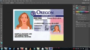 Oregon Drivers License PSD Template – Download Photoshop File