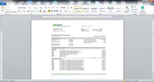 TD Bank Statement Template – Download MS Word File