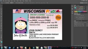 Wisconsin Drivers License PSD Template (V2) – Download Photoshop File