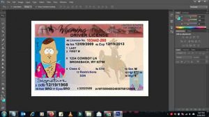 Wyoming Drivers License PSD Template – Download Photoshop File