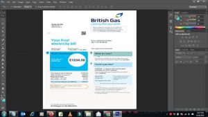UK Utility Bill PSD Template (British Gas) – Proof of address