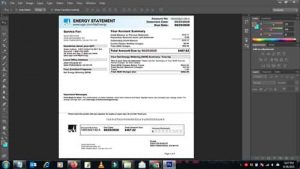 California Utility Bill PSD Template – USA Proof of address