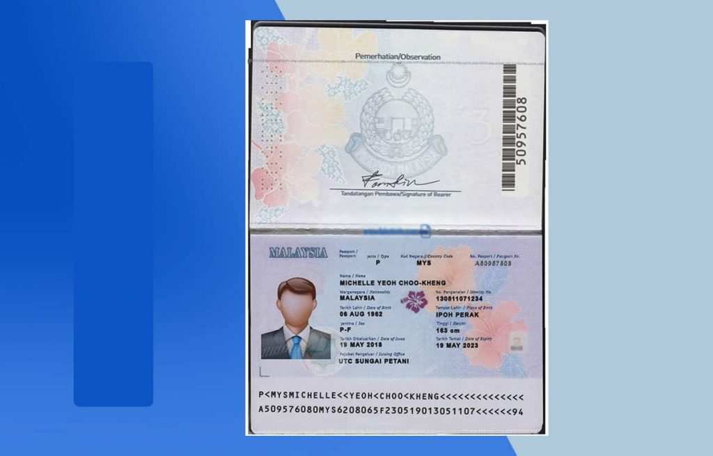 Malaysia Passport PSD Template (V1) – Download Photoshop File