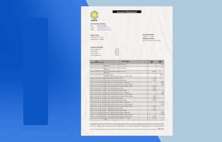 Capitec Bank Statement Template – Download MS Word File