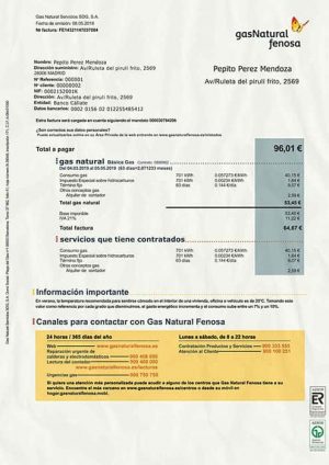 Spain Utility Bill PSD Template – Proof of address