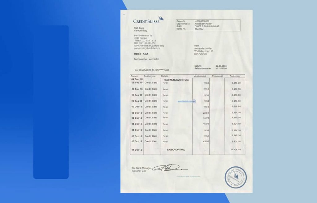 Bank Statement Template - Fully Editable PSD Templates