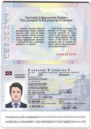Ukraine Passport PSD Template – Download Photoshop File