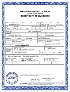 USA Arkansas Birth Certificate Template – Download MS Word File