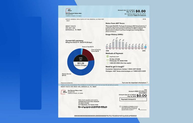 Utility Bill Template - Fully Editable PSD Templates