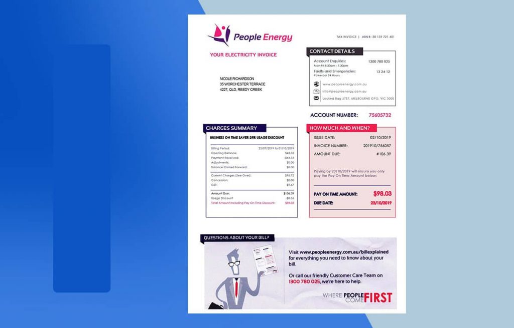 Utility Bill Template - Fully Editable PSD Templates