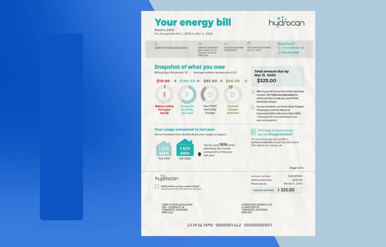Utility Bill Template - Fully Editable PSD Templates