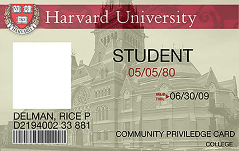 Harvard University ID PSD Template – Download Photoshop File