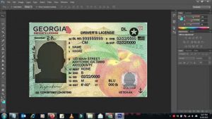 Georgia Drivers License PSD Template (V2) – Download Photoshop File