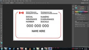Canada SIN Card PSD Template – Download Photoshop File