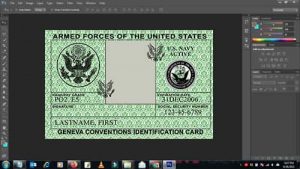 USA Military ID PSD Template – Download Photoshop File