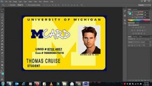 University of Michigan ID PSD Template – Download Photoshop File
