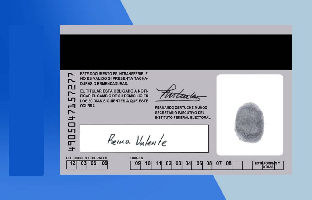 Mexican IFE Card PSD Template – Download Photoshop File