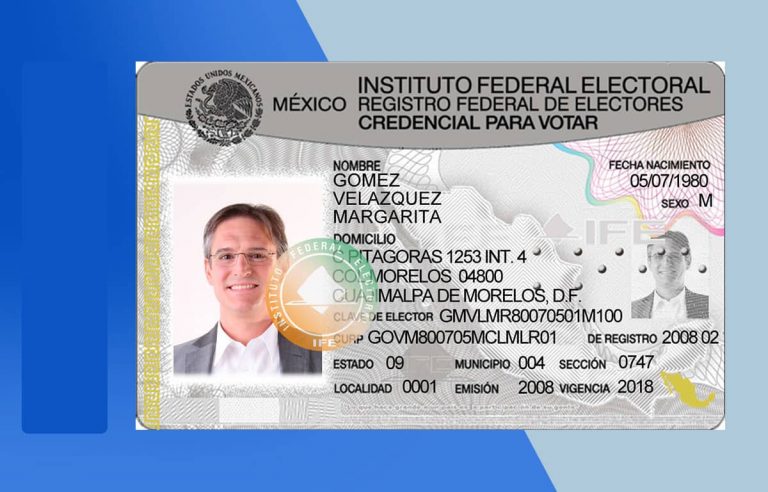 Mexican IFE Card PSD Template (New) – Download Photoshop File