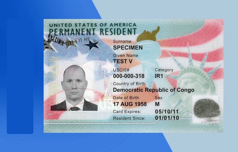 USA Permanent Resident Card PSD Template (New) – Download Photoshop File