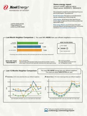 USA Utility Bill PSD Template (Xcel Energy) – Proof of address