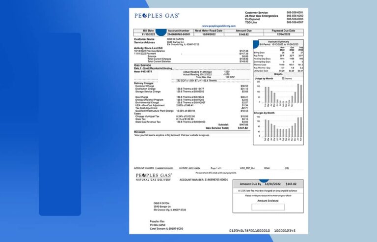 Utility Bill Template - Fully Editable PSD Templates