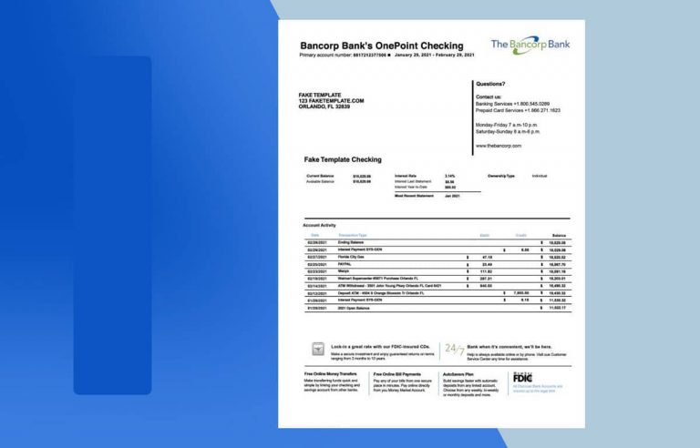Bank Statement Template - Fully Editable PSD Templates