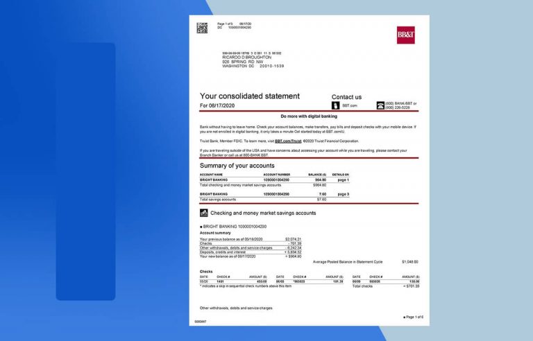 Bank Statement Template - Fully Editable PSD Templates
