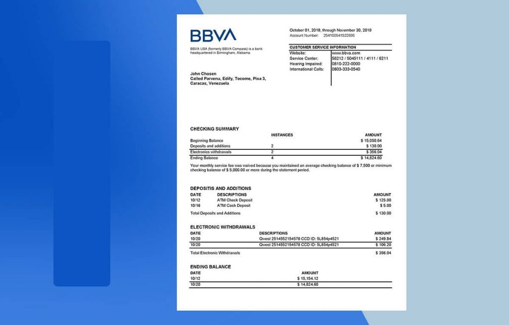 Bank Statement Template - Fully Editable PSD Templates