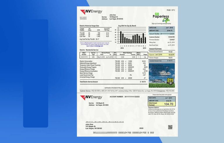 Utility Bill Template - Fully Editable PSD Templates