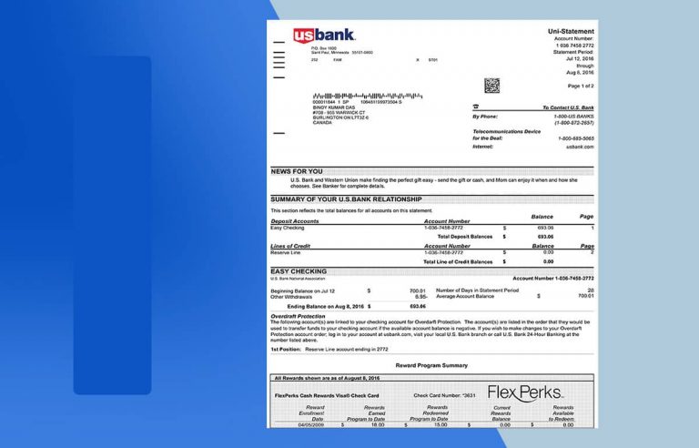 Bank Statement Template - Fully Editable PSD Templates