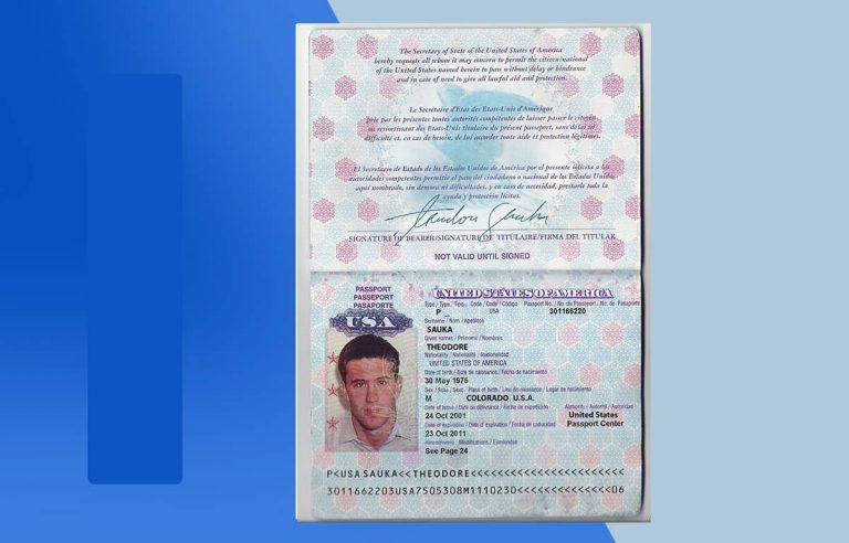 USA Passport PSD Template – Download Photoshop File