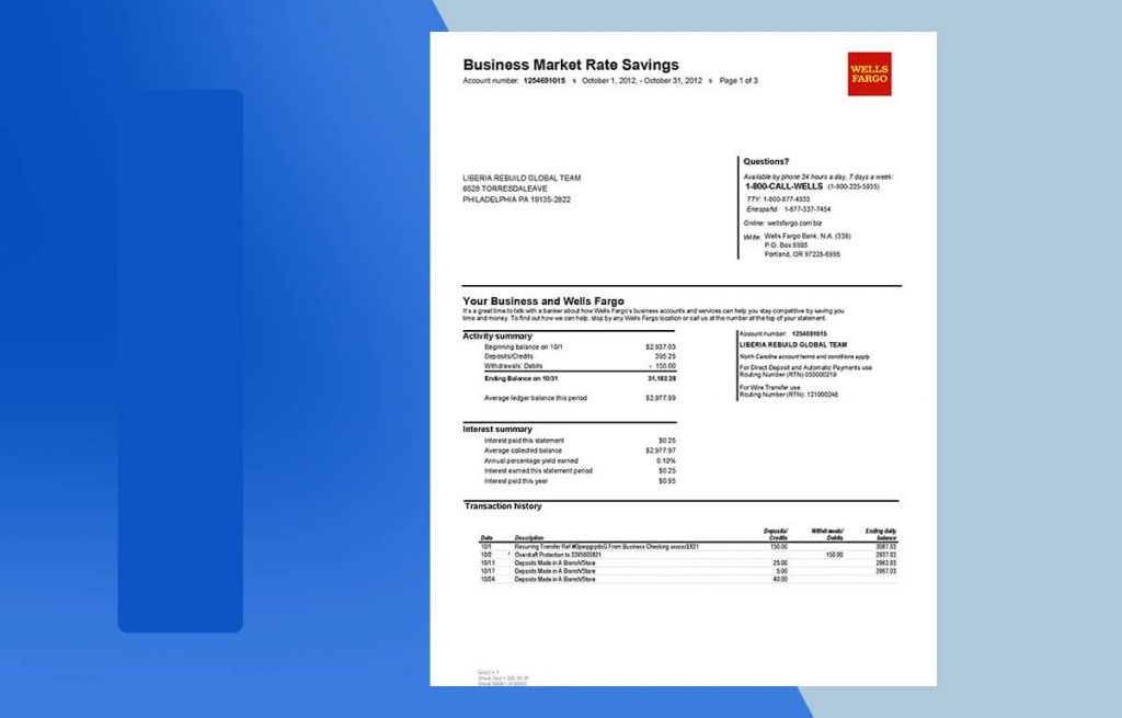 Bank Statement Template - Fully Editable PSD Templates