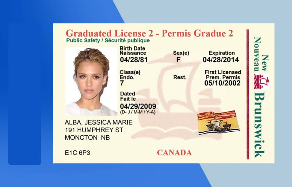 Canada Brunswick Drivers License PSD Template – Download Photoshop File