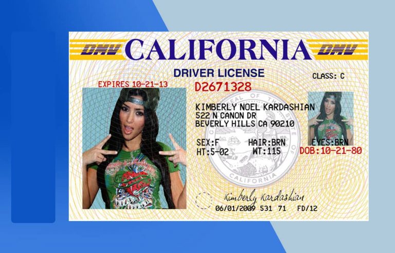 California Drivers License PSD Template (V2) – Download Photoshop File