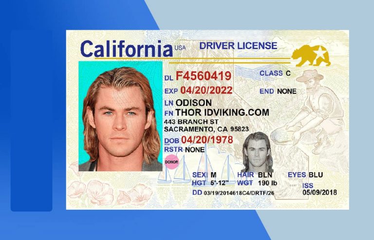 California Drivers License PSD Template (V3) – Download Photoshop File