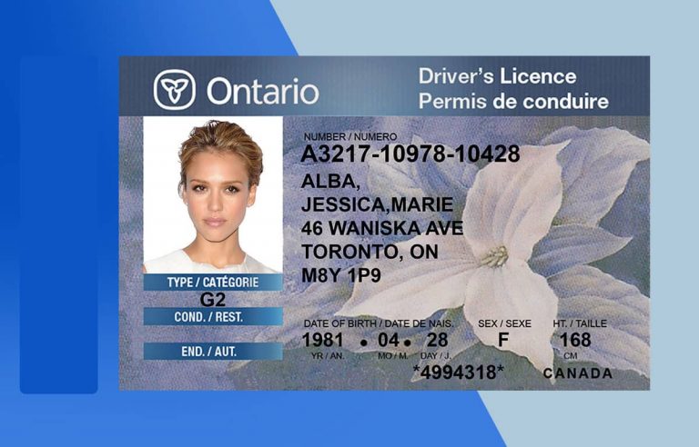 Canada Ontario Drivers License PSD Template (V2010) – Download ...